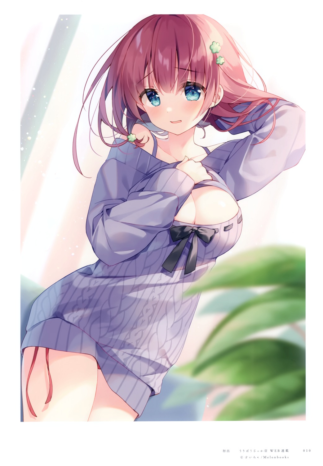 chilly polka suimya cleavage dress pantsu skirt lift string panties sweater | #1165711 | yande.re
